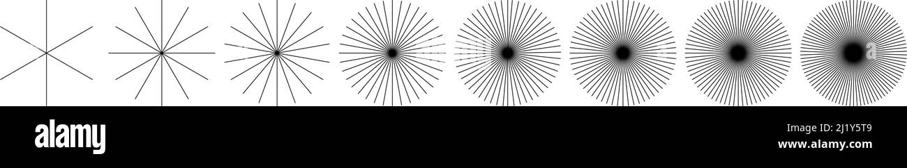 Radial, radiating and converging lines, stripes. Circular, rotated ...