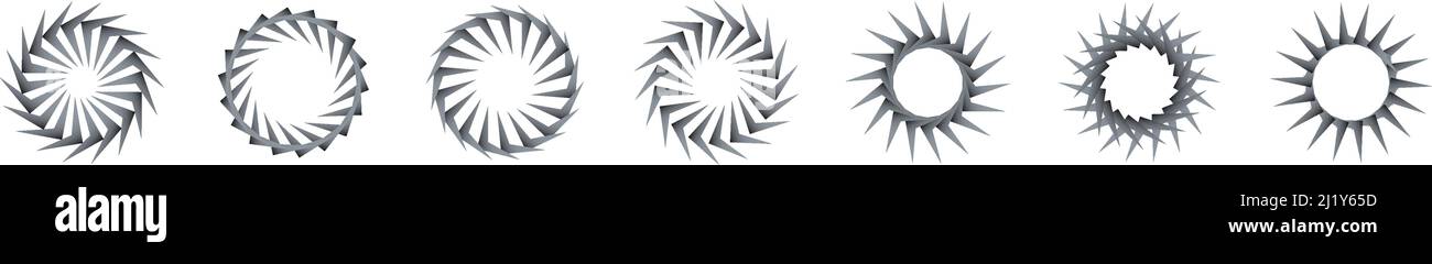 Geometric circular, cycle icon. Spiral, swirl, twirl design element ...
