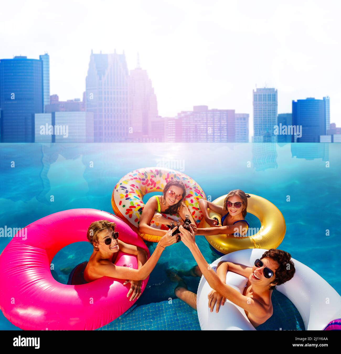 Rooftop inflatable hi-res stock photography and images - Alamy