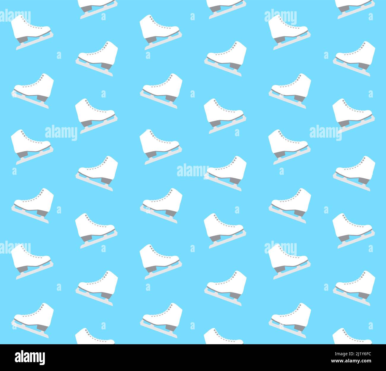 Vector seamless pattern of flat white ice skate Stock Vector Image ...