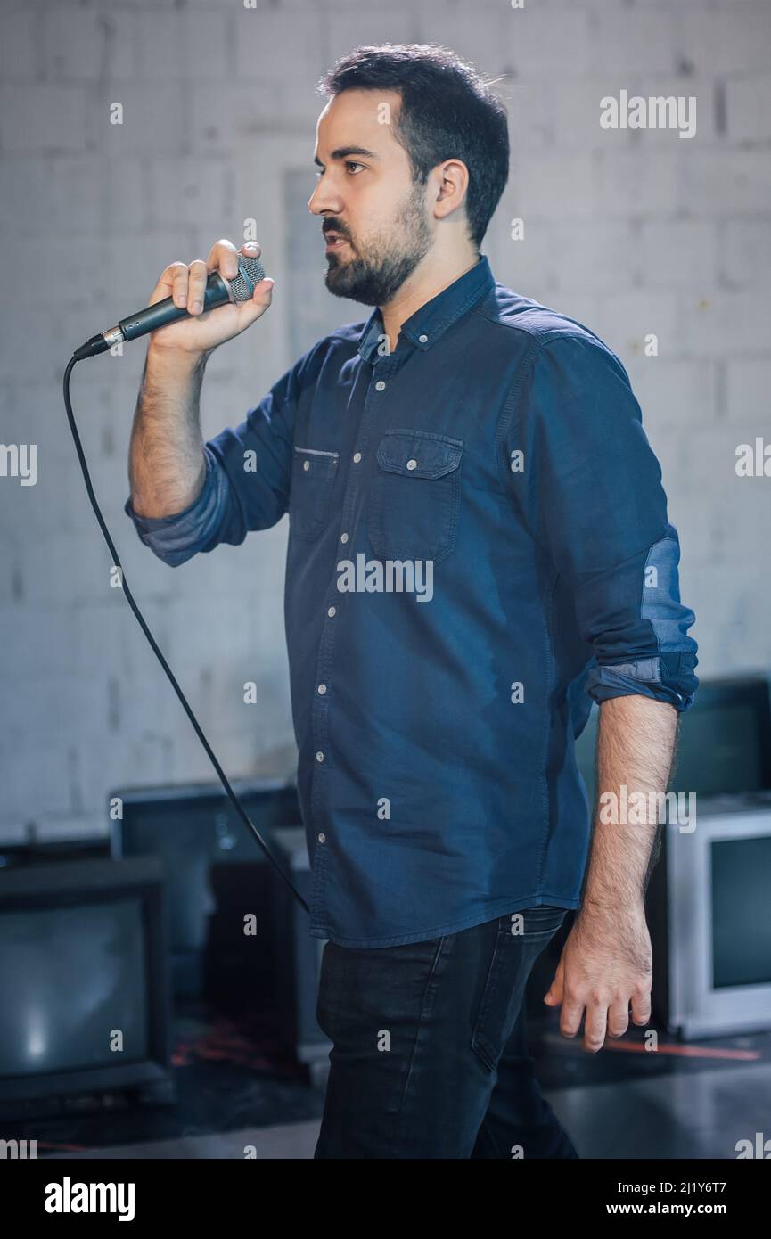 Professional actor performing on stage hi-res stock photography and ...