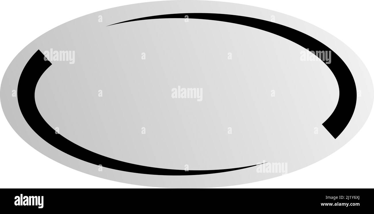 Ellipse, oval, circle frame, border, banner icon. Price tag, label ...