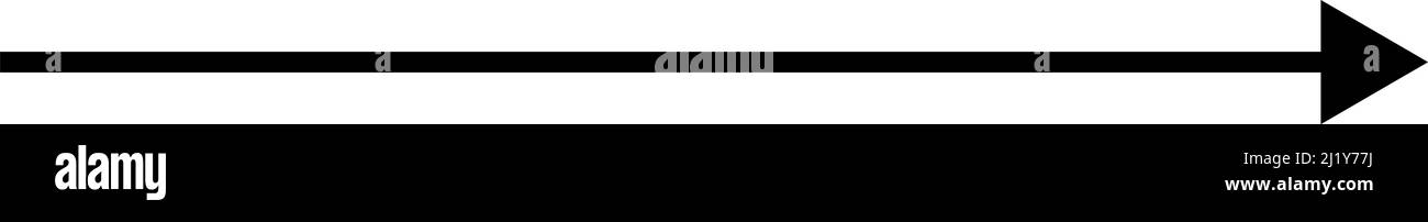 Long, oblong right arrow, cursor, pointer element, shape vector graphic ...