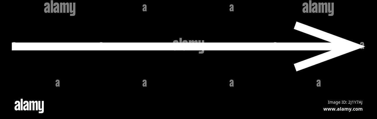 Long, oblong right arrow, cursor, pointer element, shape vector graphic ...