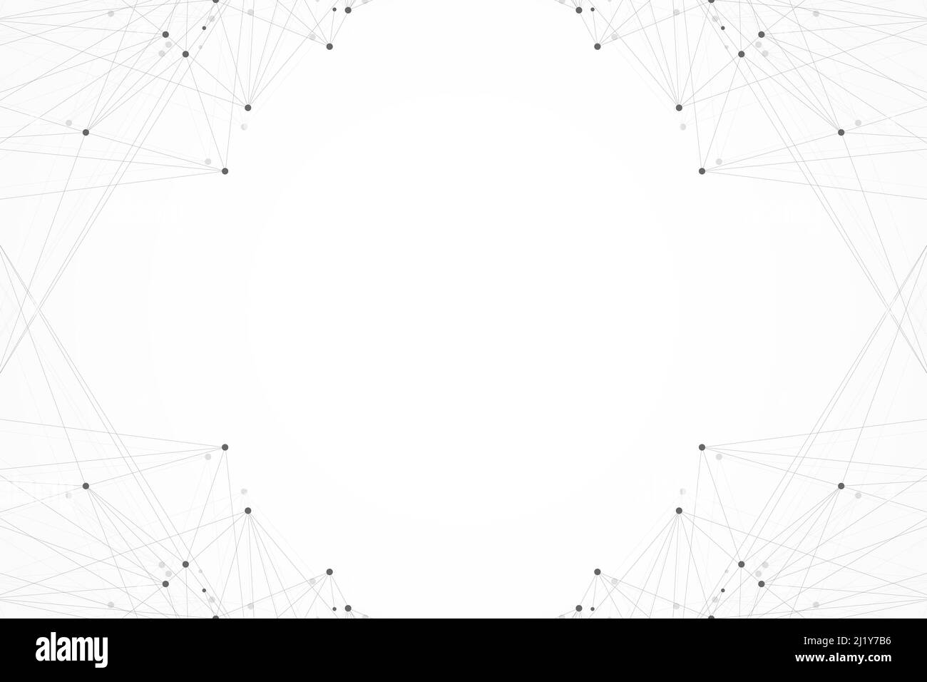 Abstract plexus background with connected lines and dots. Wave flow ...