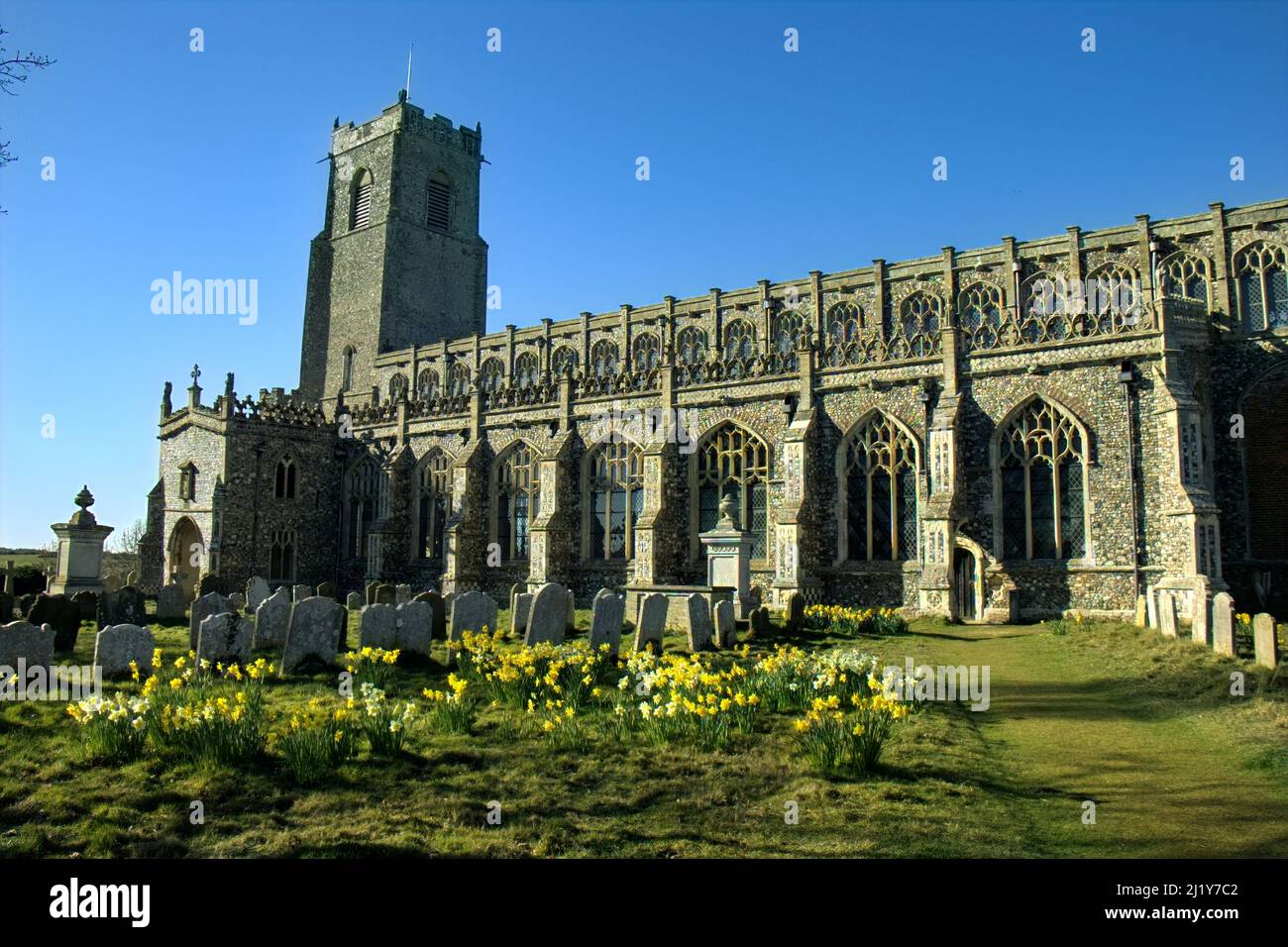 The Holy Trinity Church in the village of Blythburgh in Suffolk, UK ...