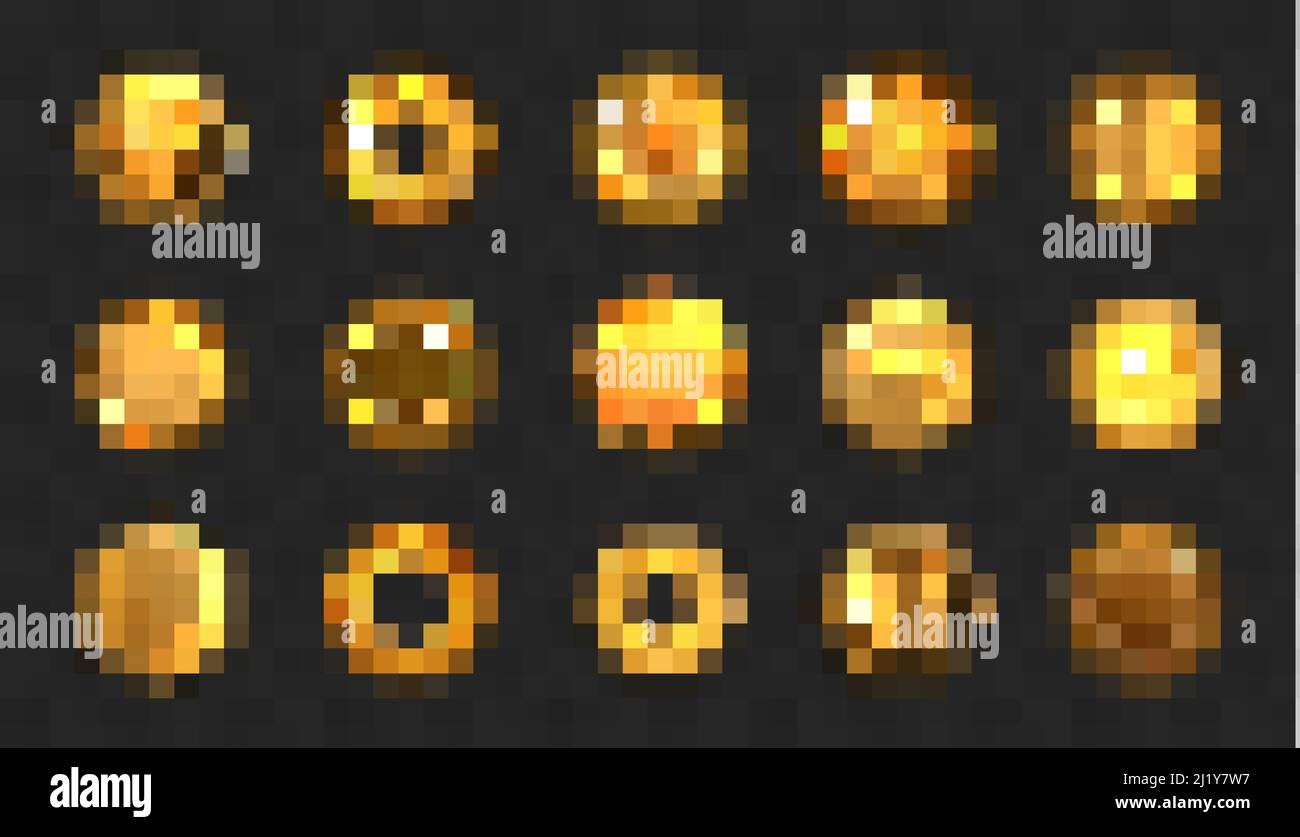 Old screw and nail heads set, golden metal bolts, grunge rusty rivets ...