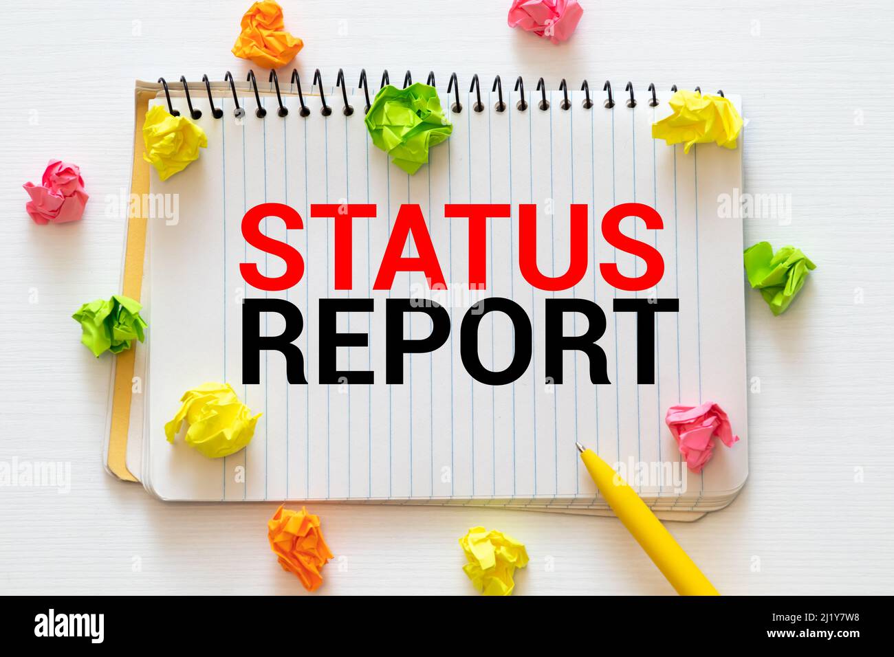 Word Writing Text Status Report Business Concept For Update Summary Of