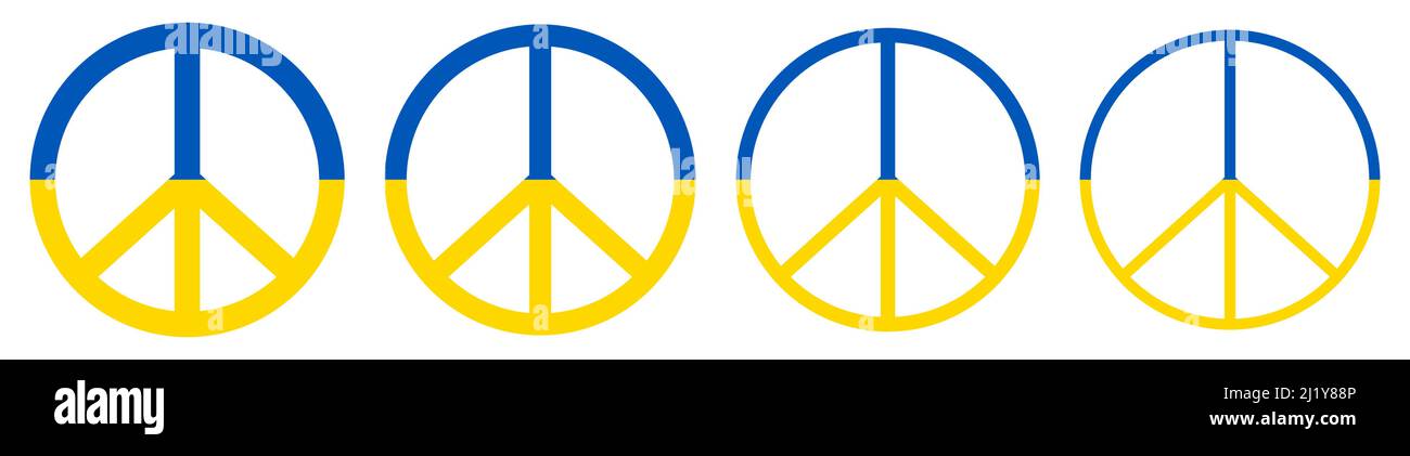 Set of Ukraine peace symbols. Vector illustration isolated on white ...
