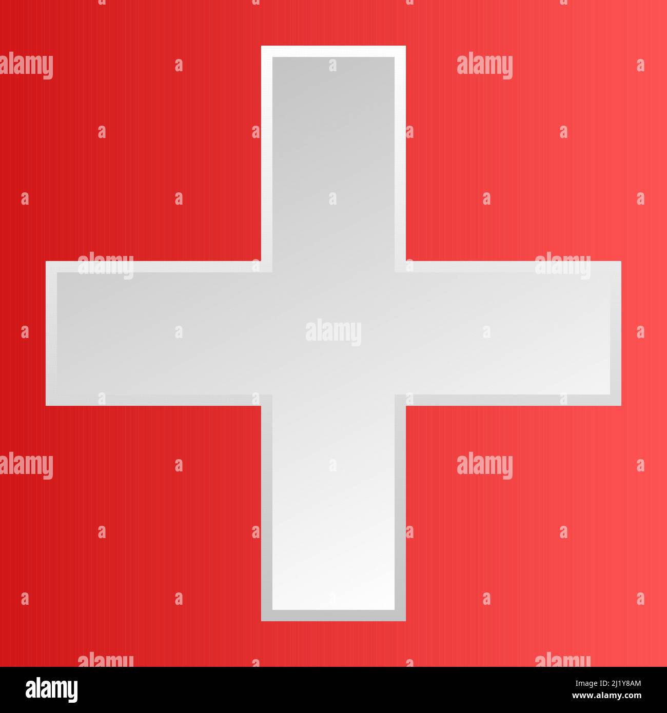 3d bevel cross as healthcare, first-aid, emergency response and as aid ...