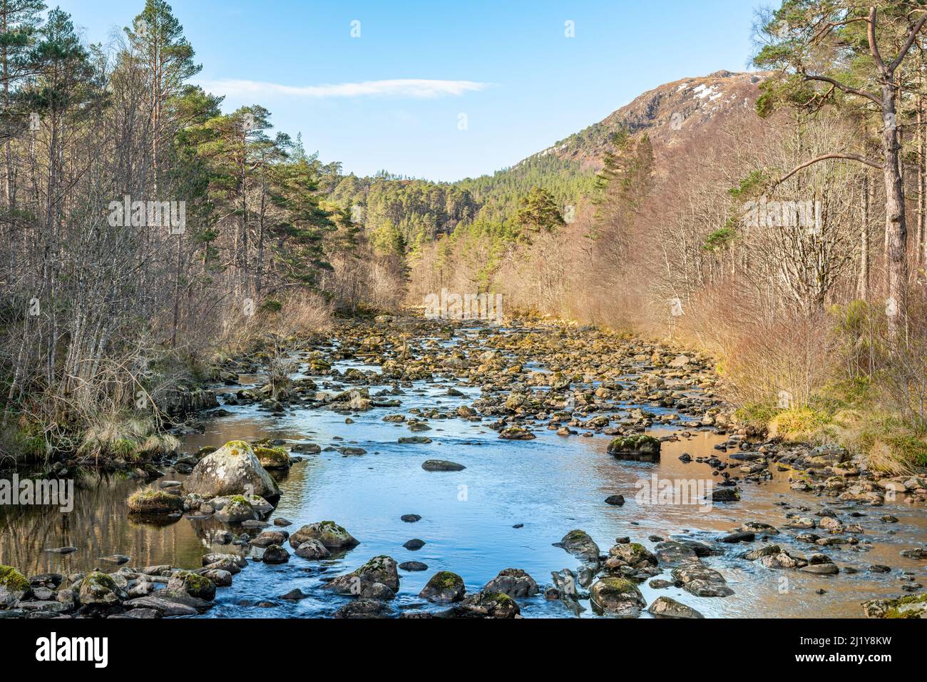 River Affric just below Dog Falls in Glen Affric, Highlands, Scotland ...