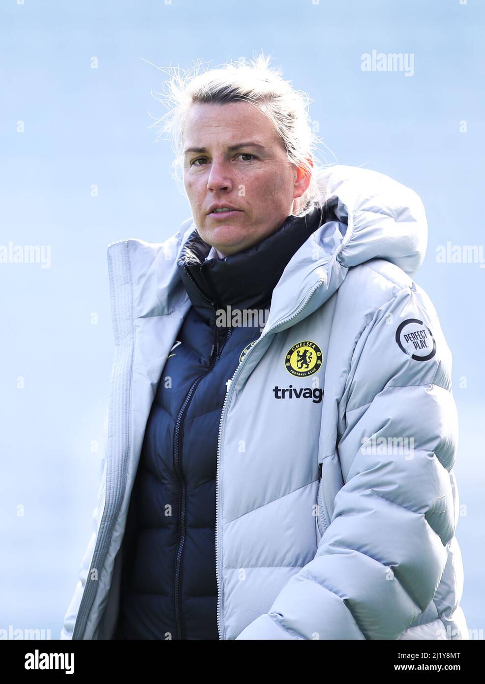 Chelsea Assistant Coach Tanya Oxtoby During The Barclays Fa Womens
