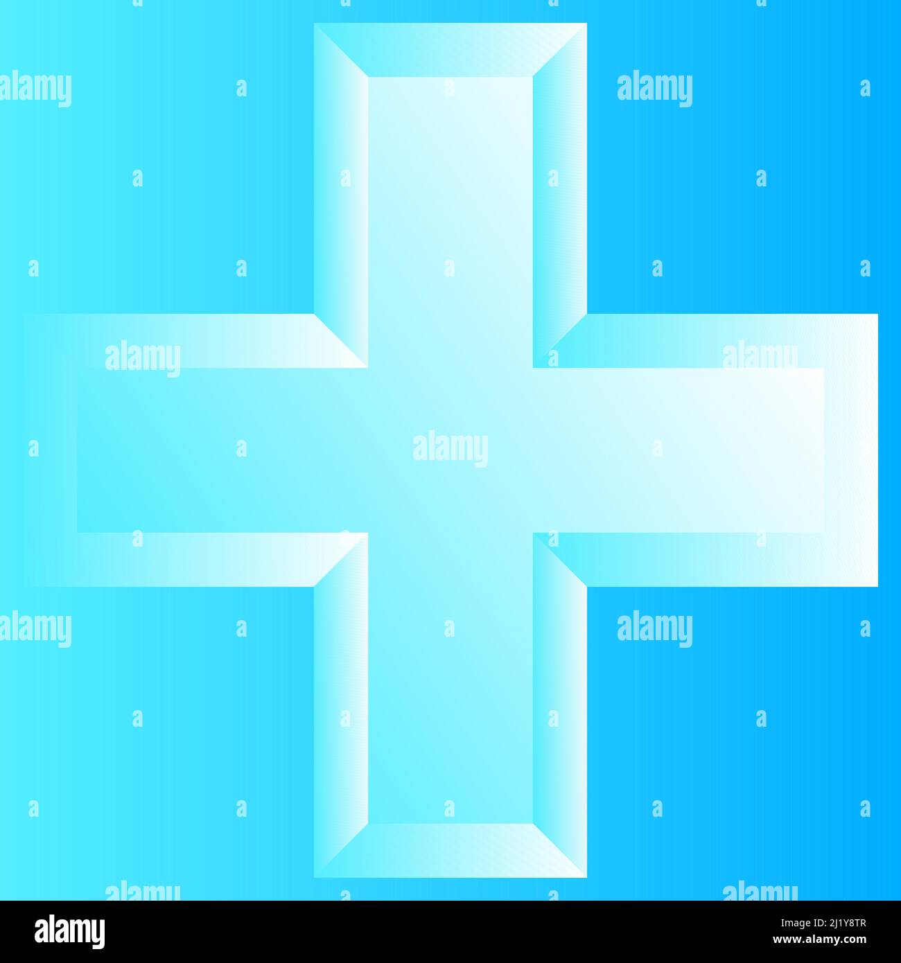 3d bevel cross as healthcare, first-aid, emergency response and as aid ...