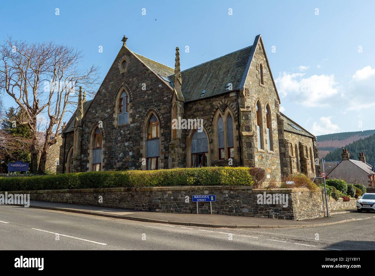 Architectural building in Innerleithen, Scottish Borders, Scotland, UK ...
