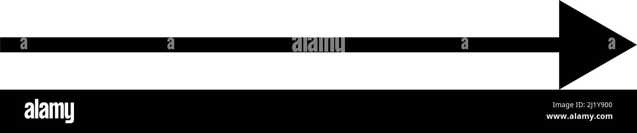 Long, oblong right arrow, cursor, pointer element, shape vector graphic ...