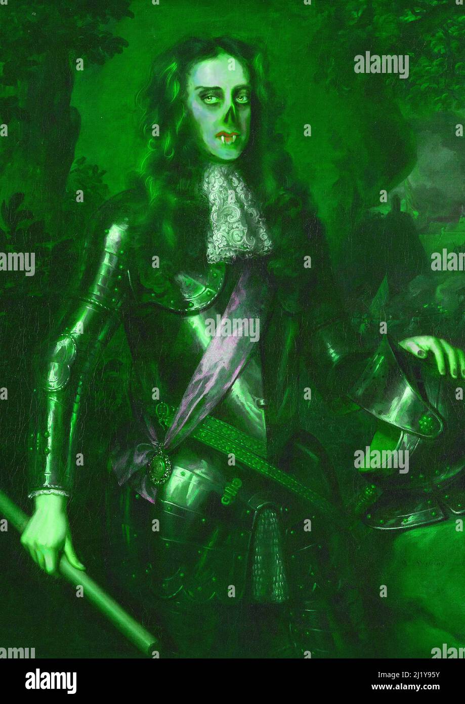 a spooky horror portrait of a vintage royal vampire monster Stock Photo ...