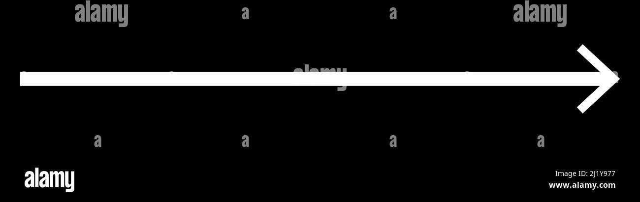 Long, oblong right arrow, cursor, pointer element, shape vector graphic ...