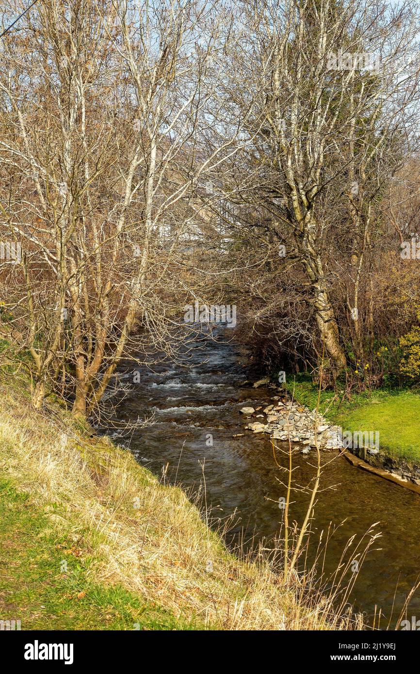 Innerleithen Water River leading to and from the River Tweed, Scottish ...