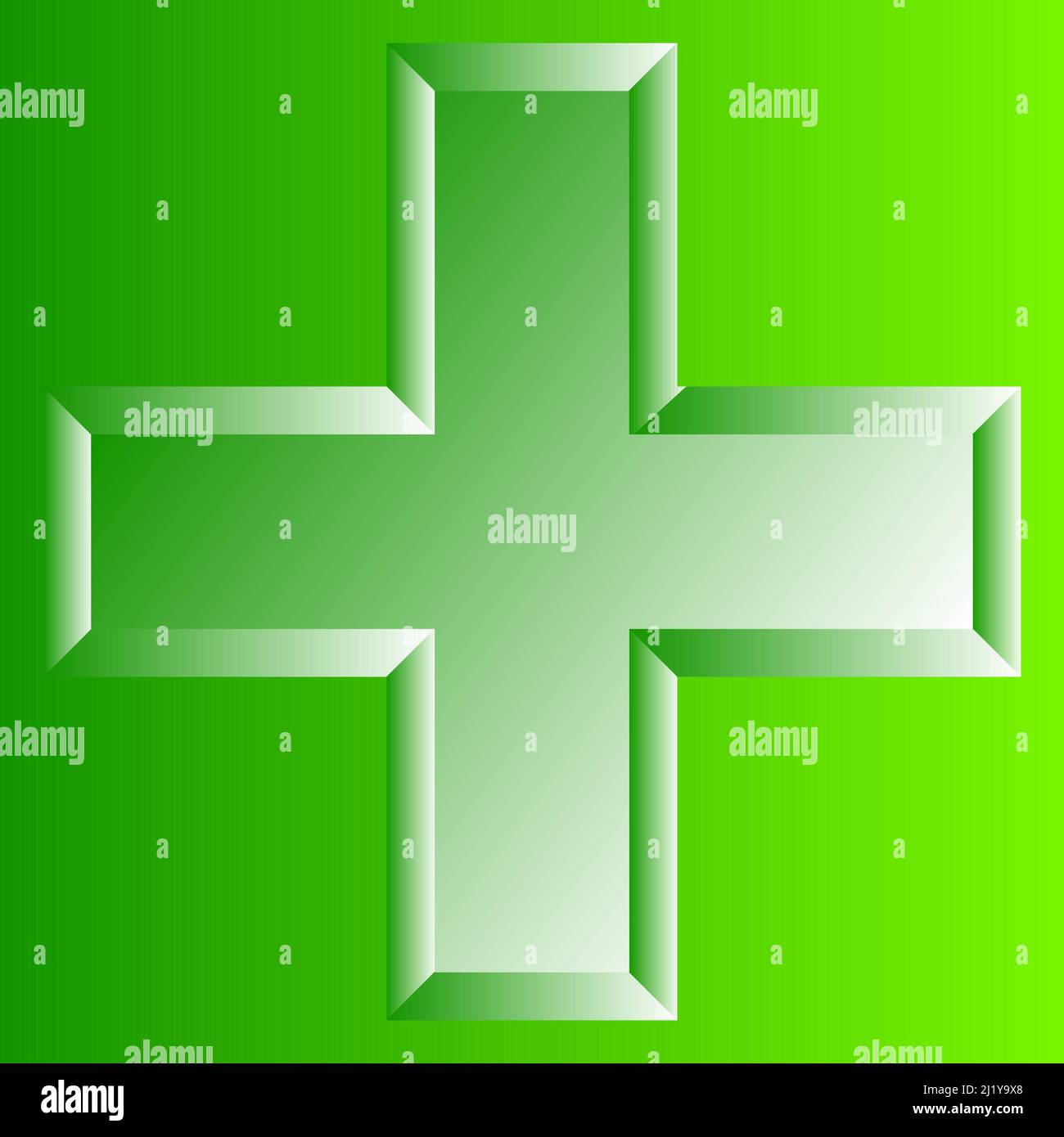 3d bevel cross as healthcare, first-aid, emergency response and as aid ...