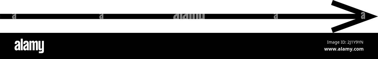 Long, oblong right arrow, cursor, pointer element, shape vector graphic ...