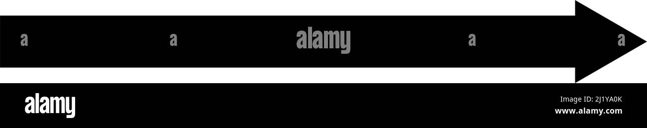 Long, oblong right arrow, cursor, pointer element, shape vector graphic ...