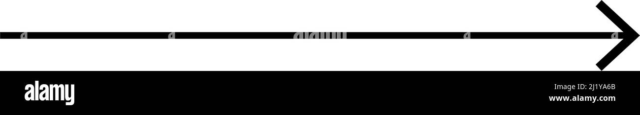 Long, oblong right arrow, cursor, pointer element, shape vector graphic ...