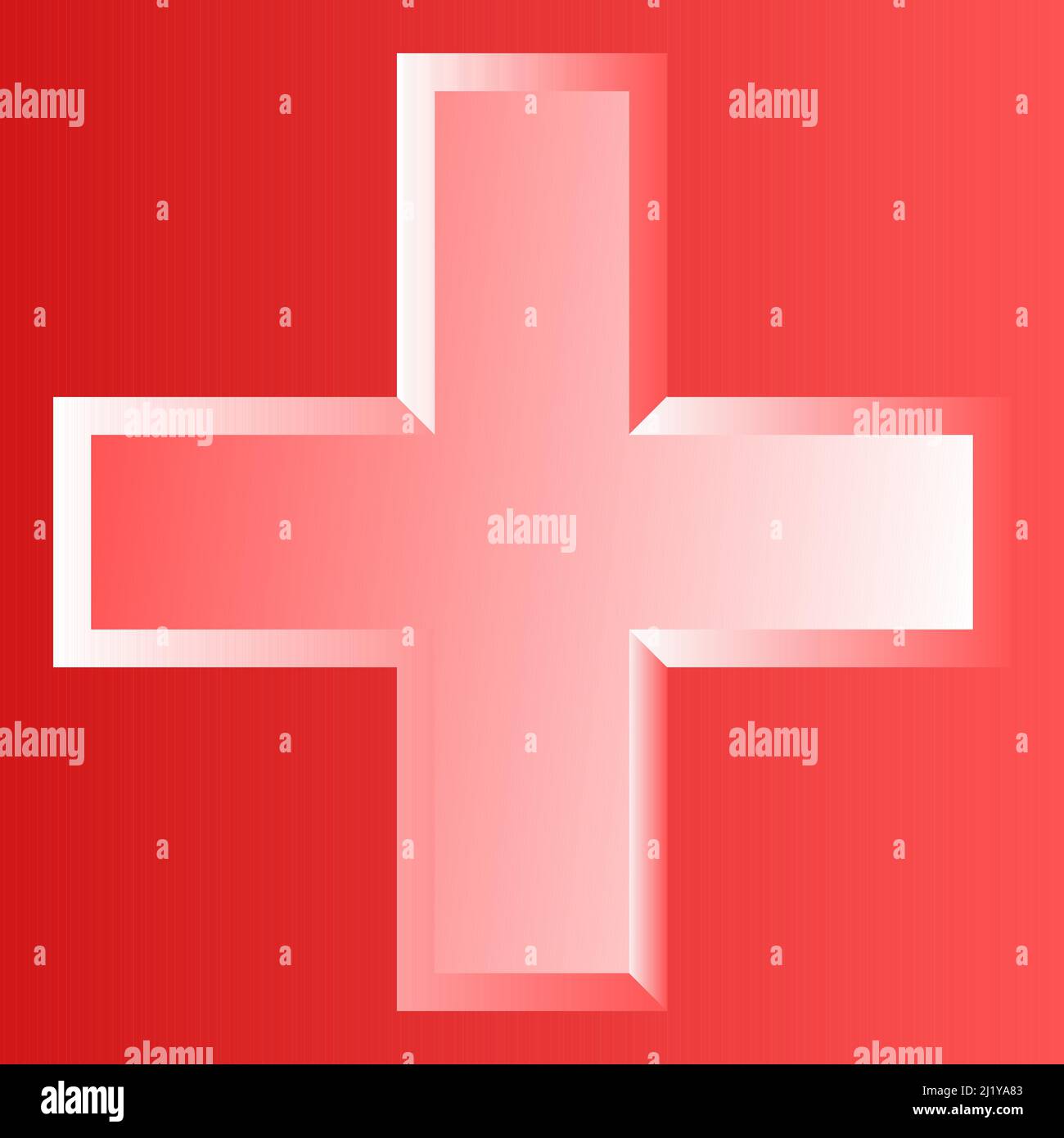 3d bevel cross as healthcare, first-aid, emergency response and as aid ...