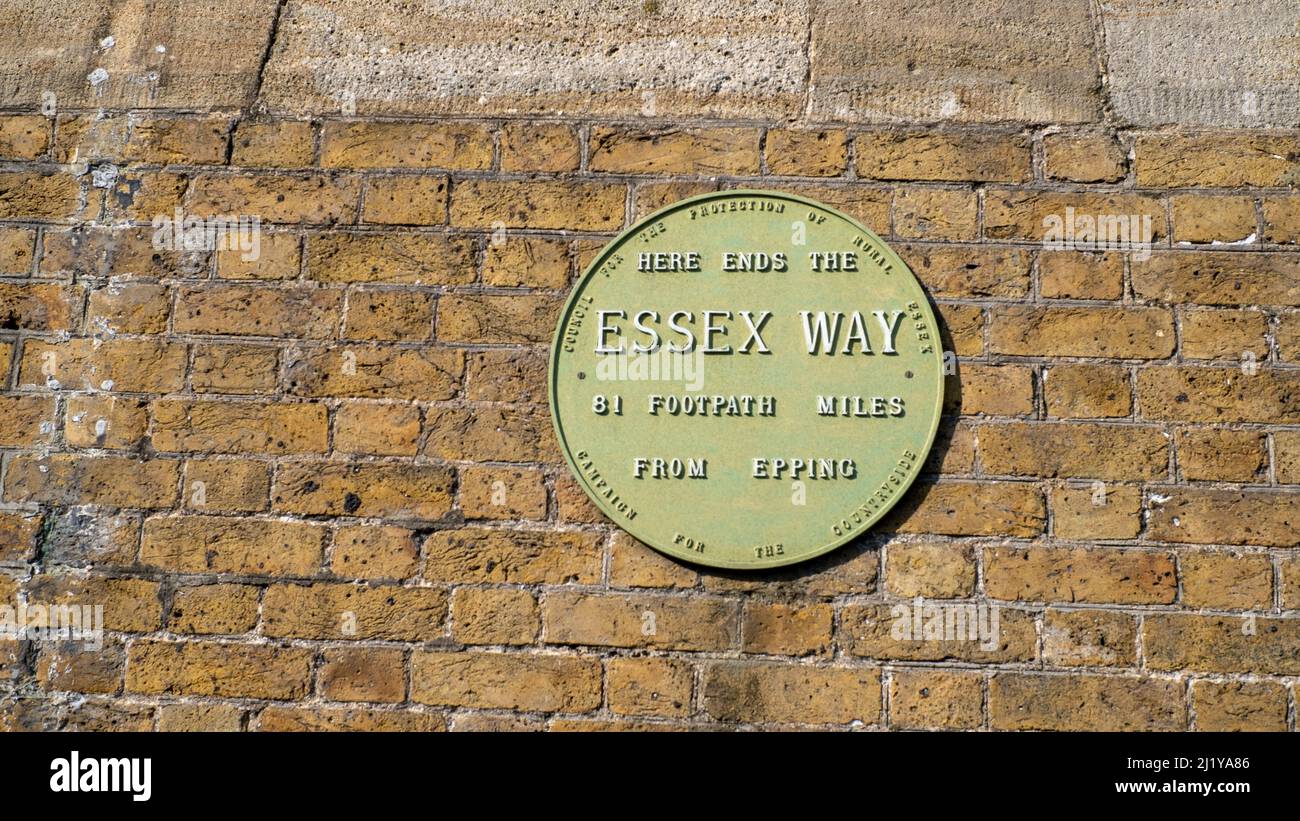 Signage for the Essex Way in Harwich Stock Photo - Alamy