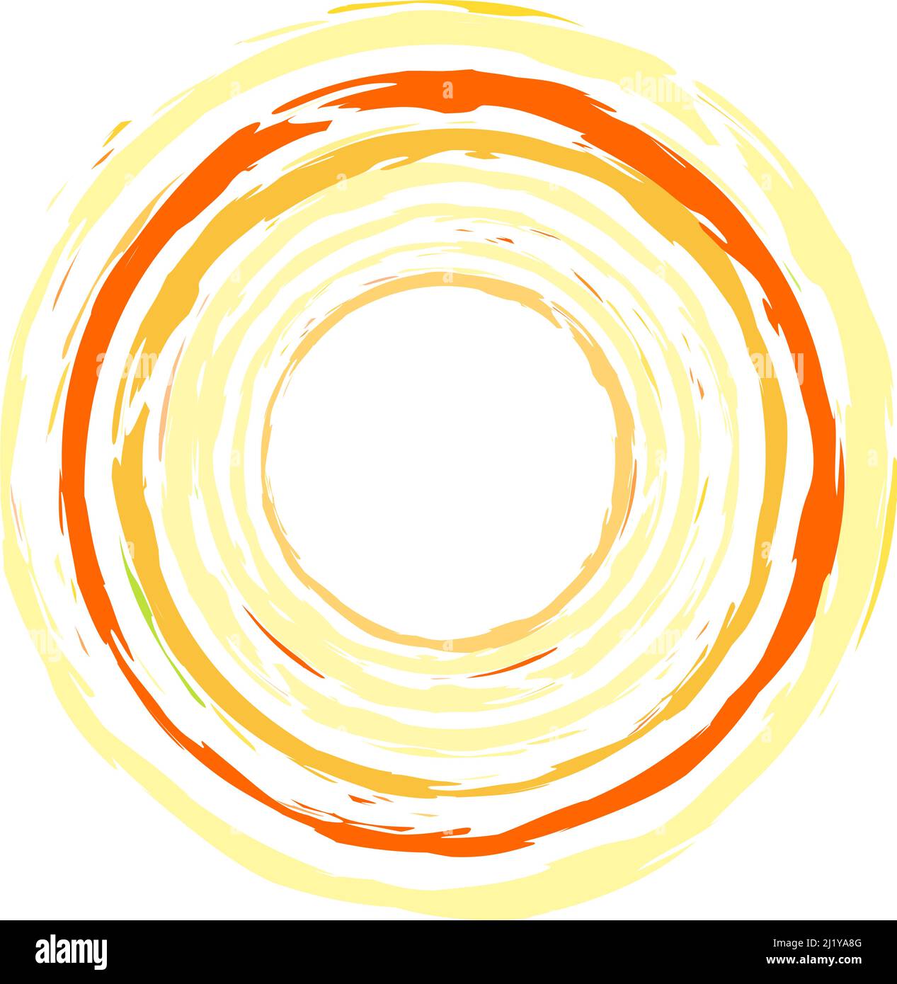 Colorful Paintbrush, brushstroke grungy, grunge texture circle. Smeared ...