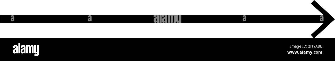 Long, oblong right arrow, cursor, pointer element, shape vector graphic ...