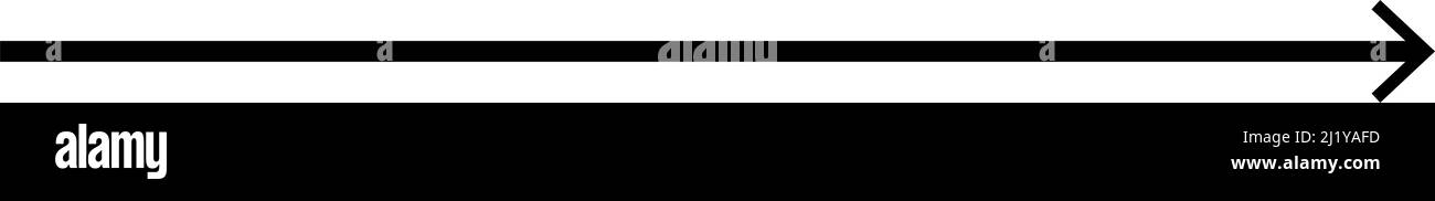 Long, oblong right arrow, cursor, pointer element, shape vector graphic ...