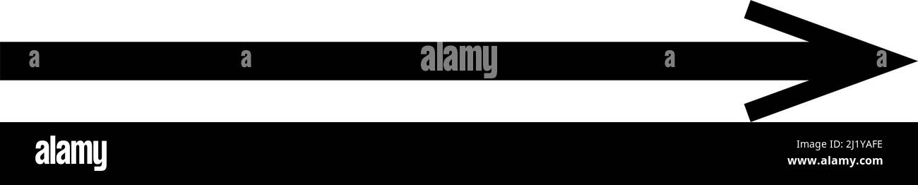 Long, oblong right arrow, cursor, pointer element, shape vector graphic ...