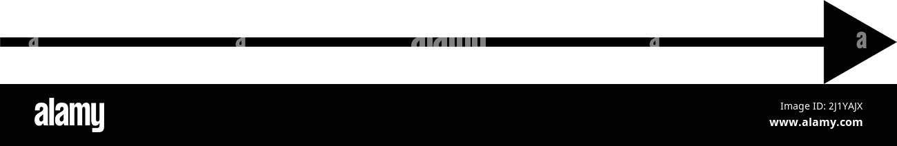 Long, oblong right arrow, cursor, pointer element, shape vector graphic ...