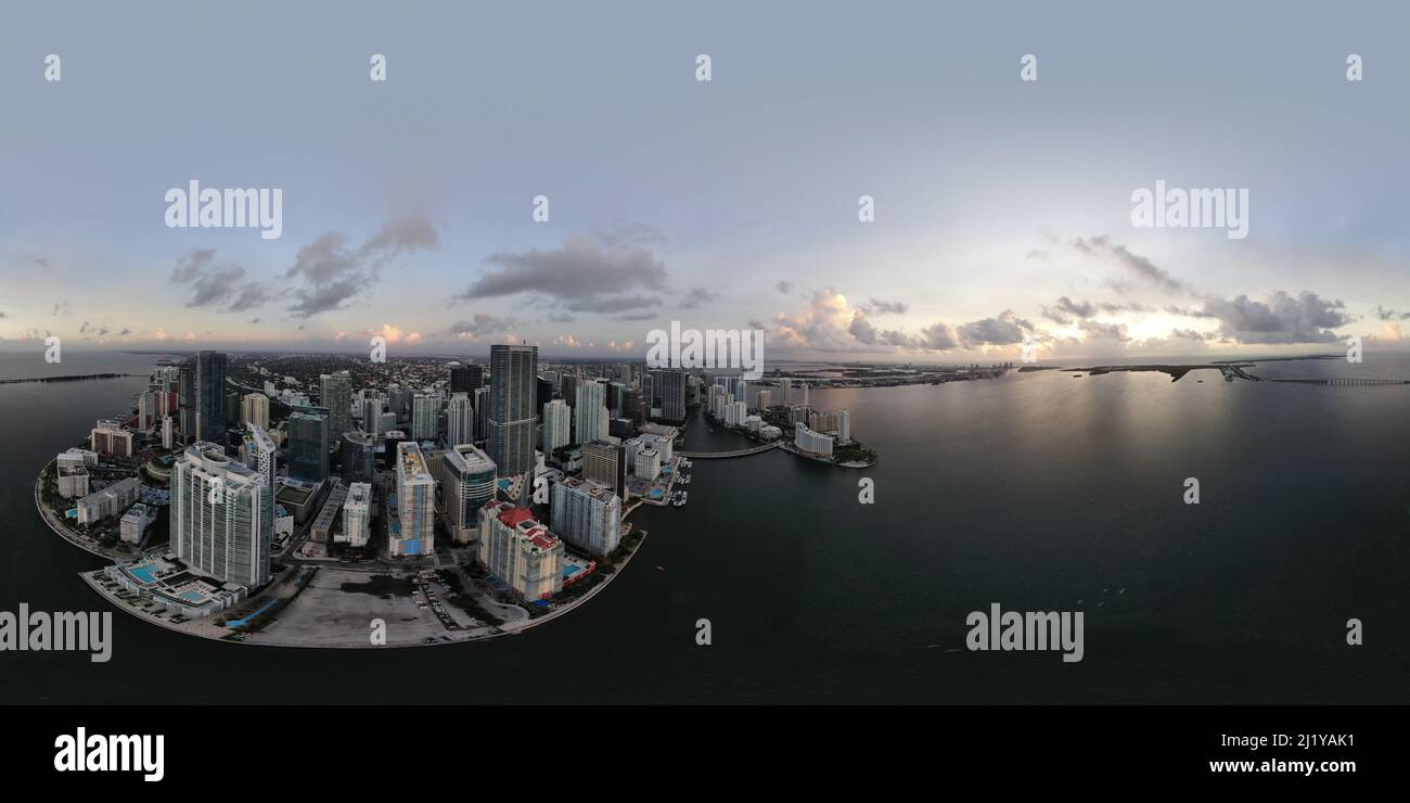 Aerial shot buildings on miami hi-res stock photography and images - Alamy