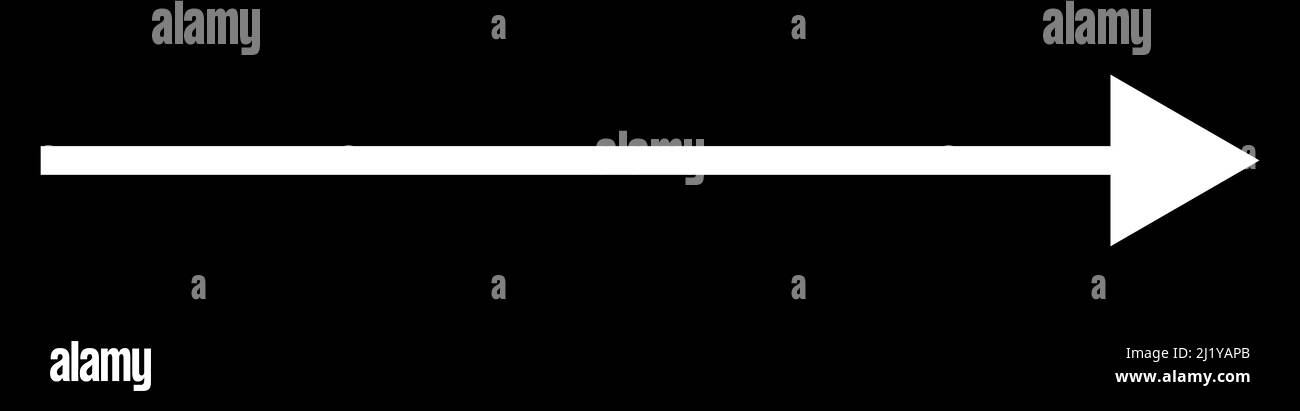 Long, oblong right arrow, cursor, pointer element, shape vector graphic ...