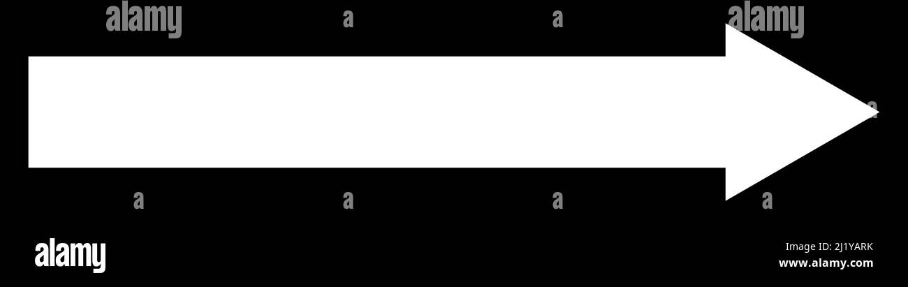 Long, oblong right arrow, cursor, pointer element, shape vector graphic ...