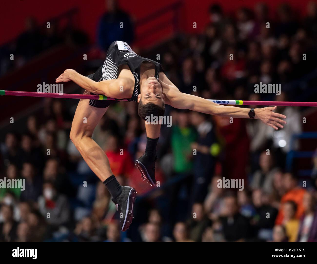 Hamish Kerr NZL competing in the men’s high jump on Day Three of the ...
