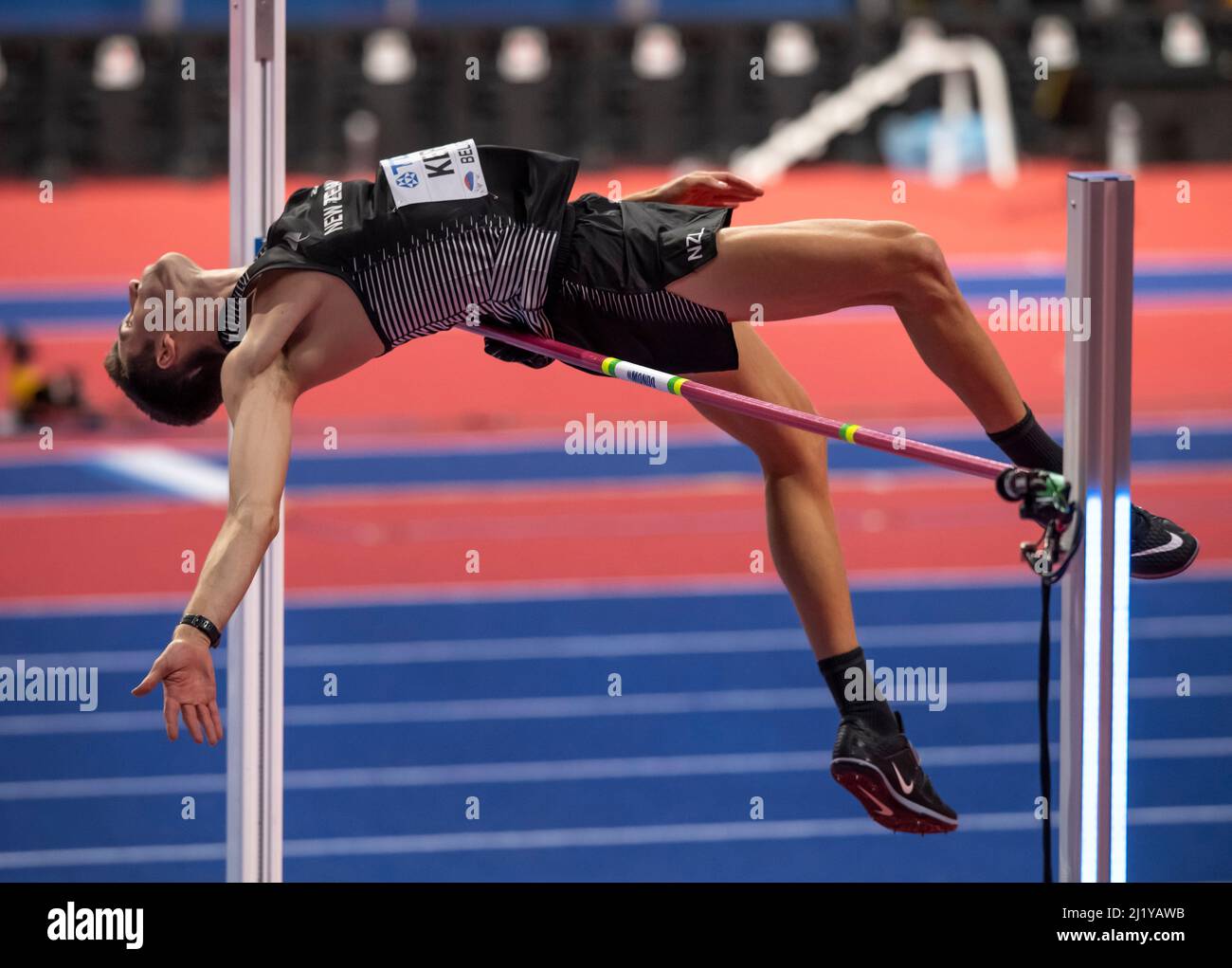 Hamish Kerr NZL competing in the men’s high jump on Day Three of the ...