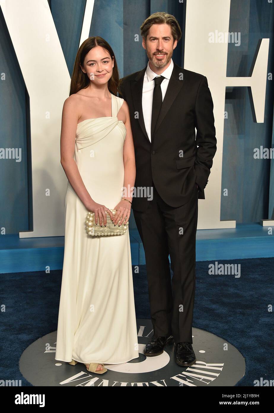 Jason Reitman and Josephine Reitman at the 2022 Vanity Fair Oscar Party ...