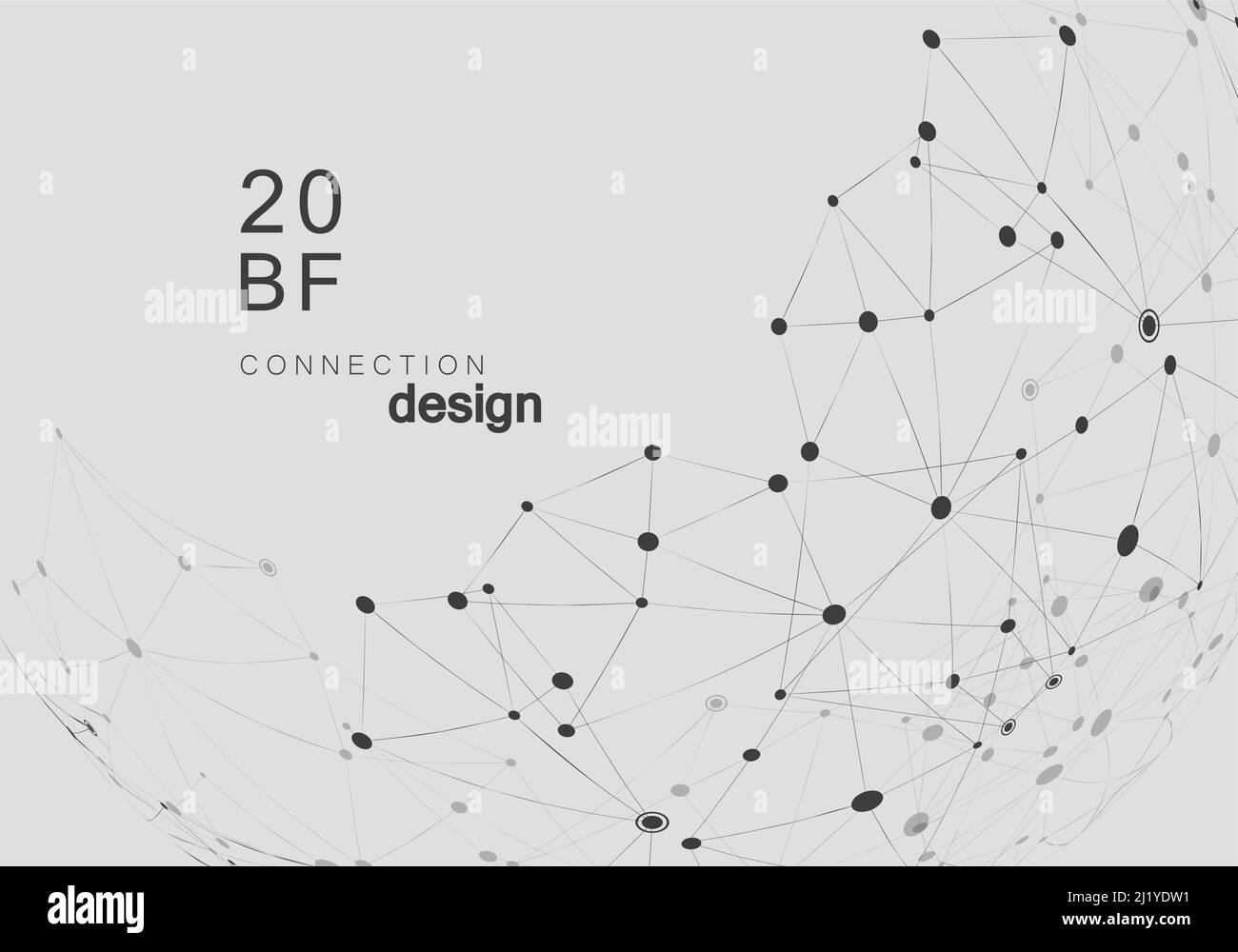 Abstract polygonal geometric shape with connection structure style ...