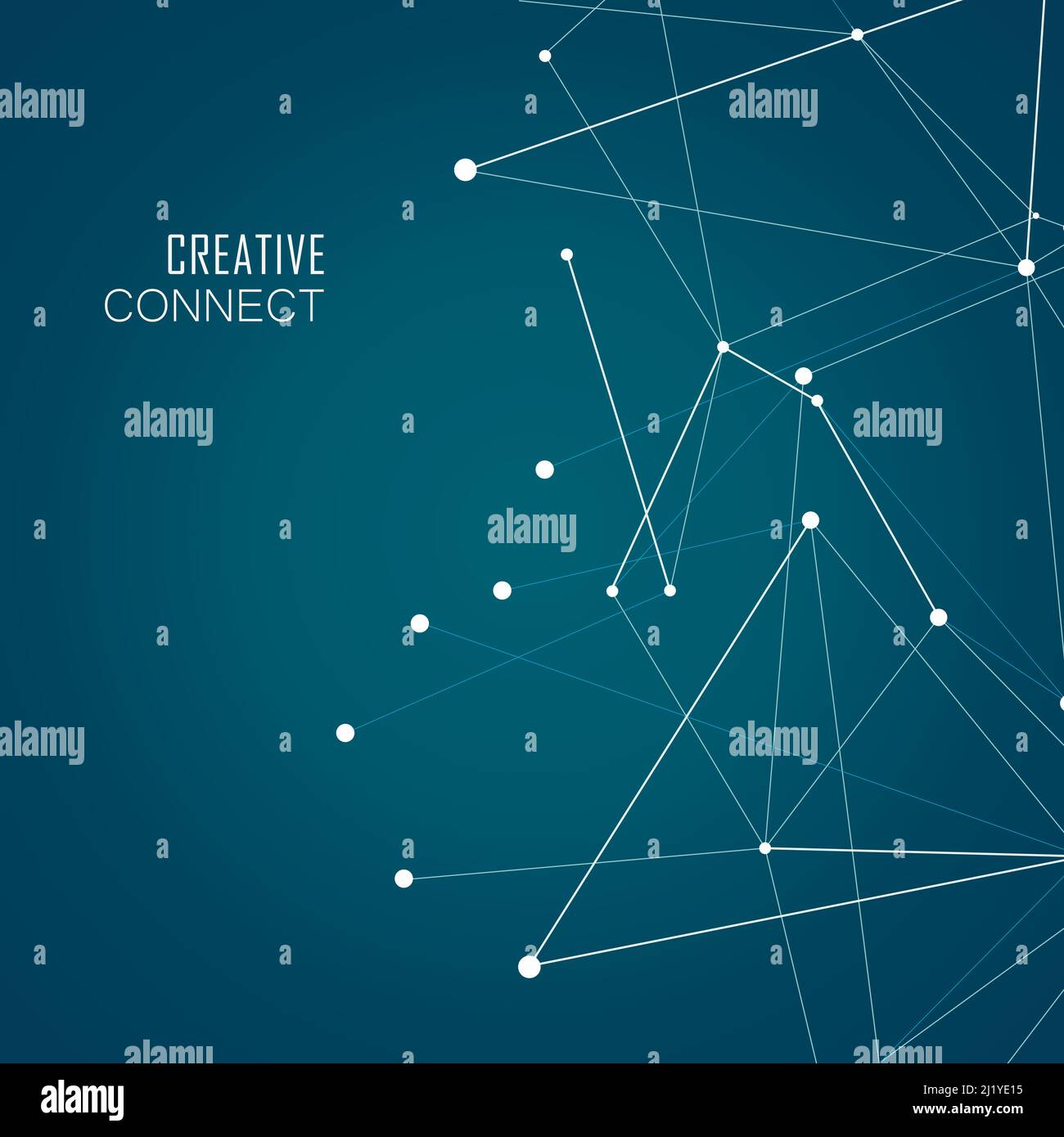 Abstract molecules technology structure with polygonal shapes on dark ...