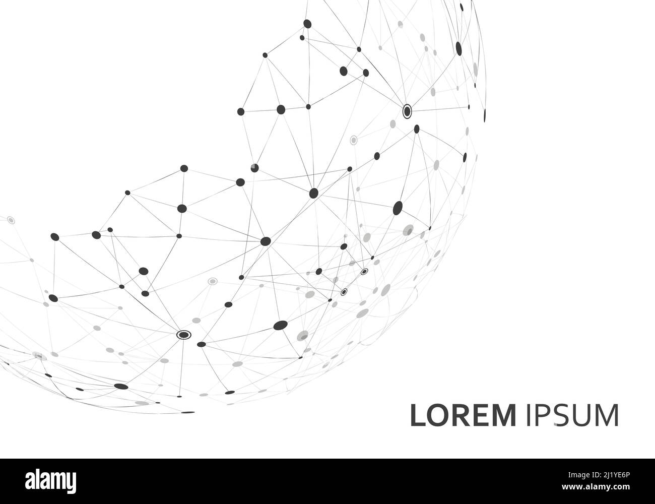 Abstract polygonal geometric shape with connection structure style ...