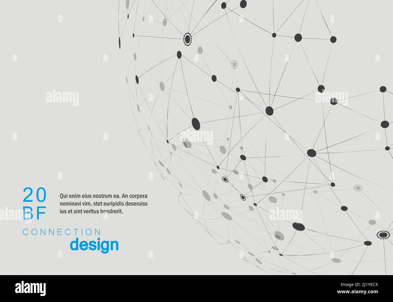 Network abstract vector background with connected shapes Stock Vector ...