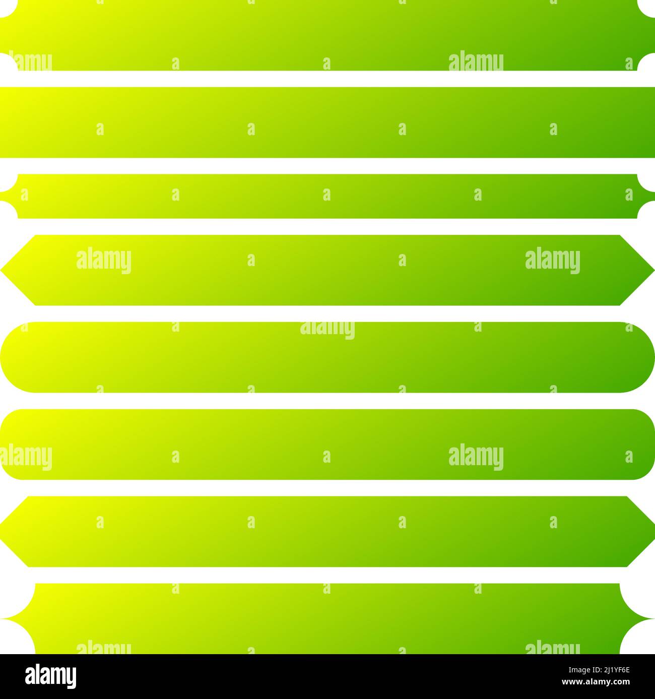 Banner, button, bar shapes with blank, empty space design element ...