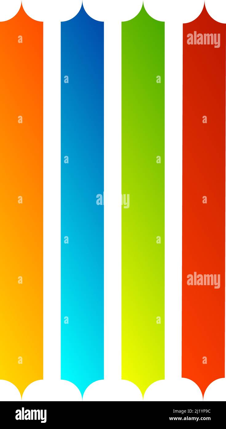 Banner, button, bar shapes with blank, empty space design element ...