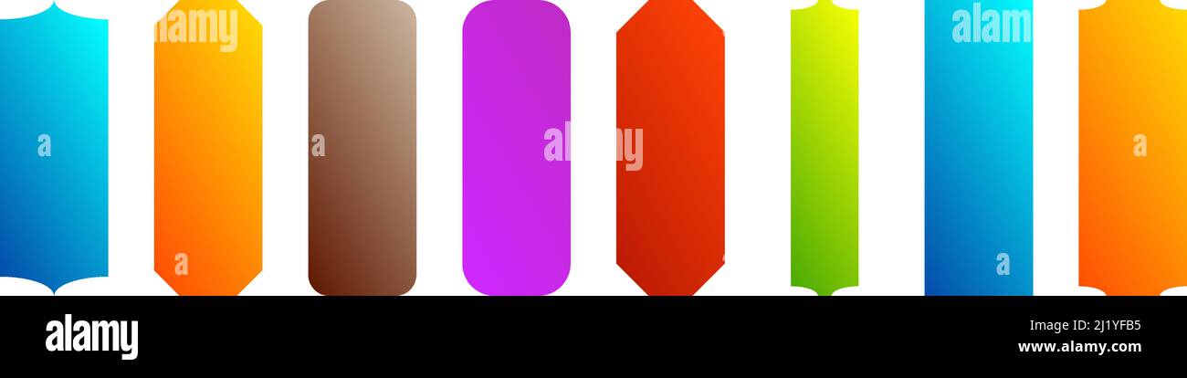 Banner, button, bar shapes with blank, empty space design element ...