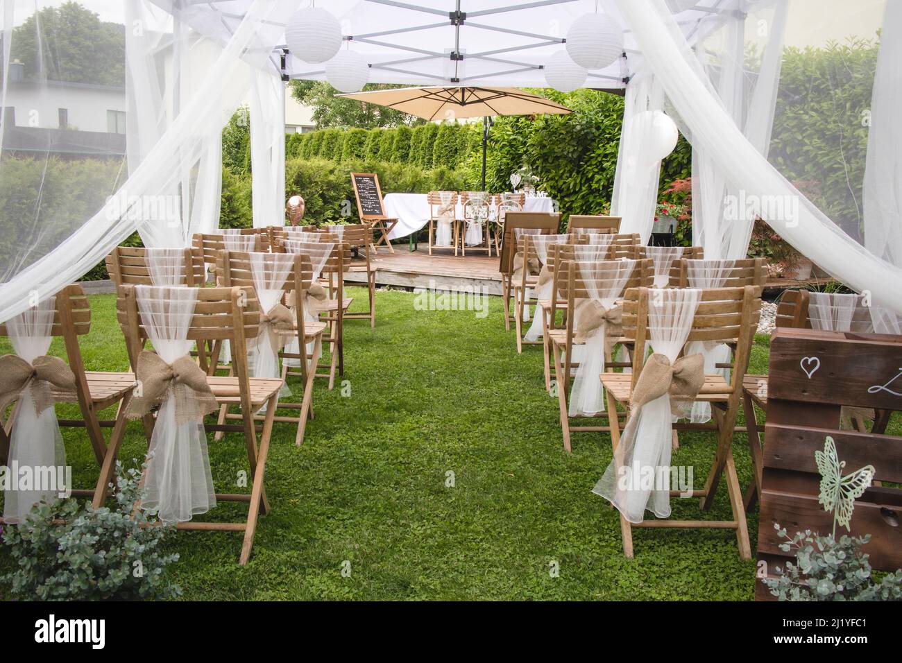 Garden Wedding Ceremony Setup