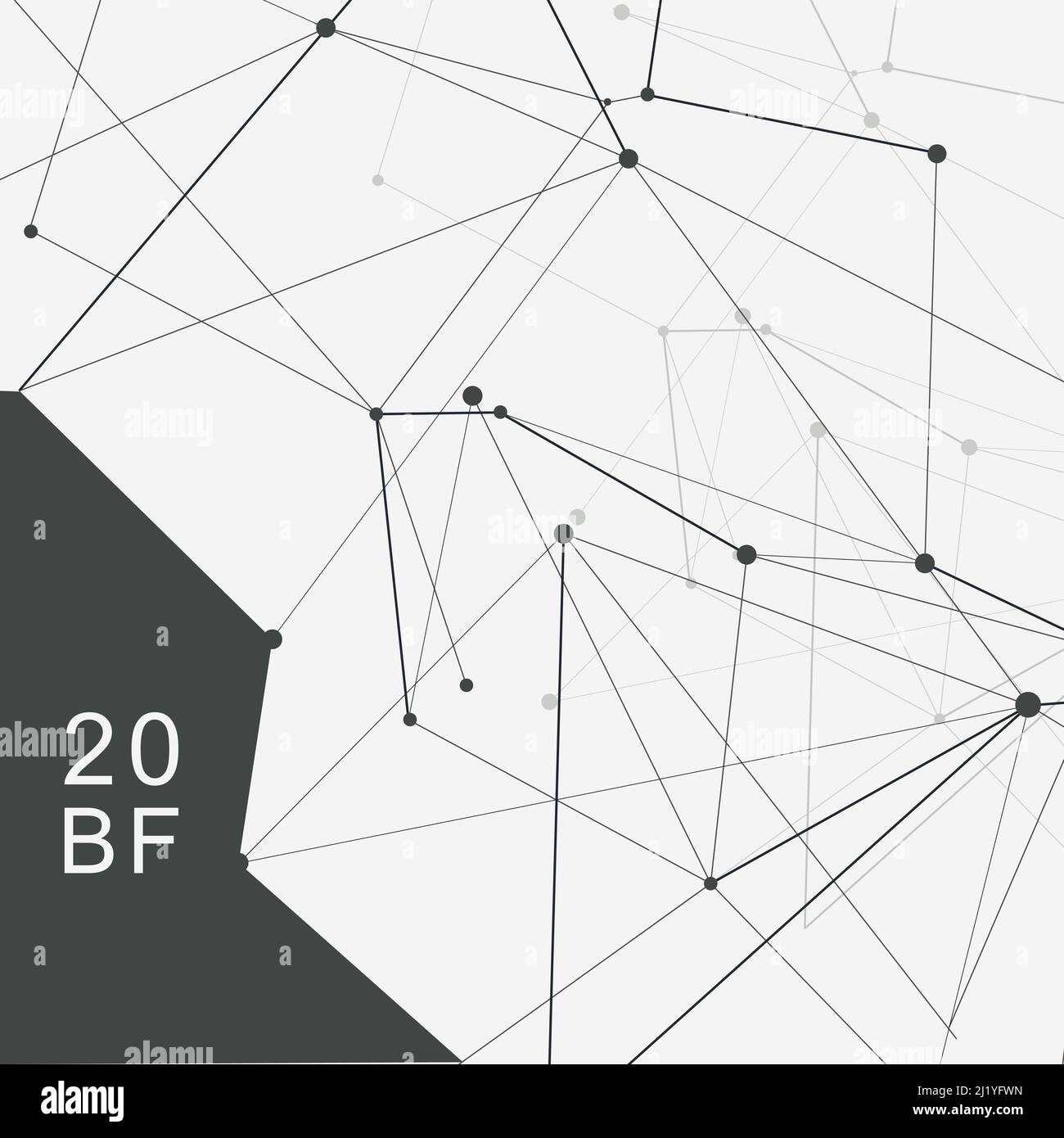 Abstract molecules technology connected with polygonal shapes on dark ...