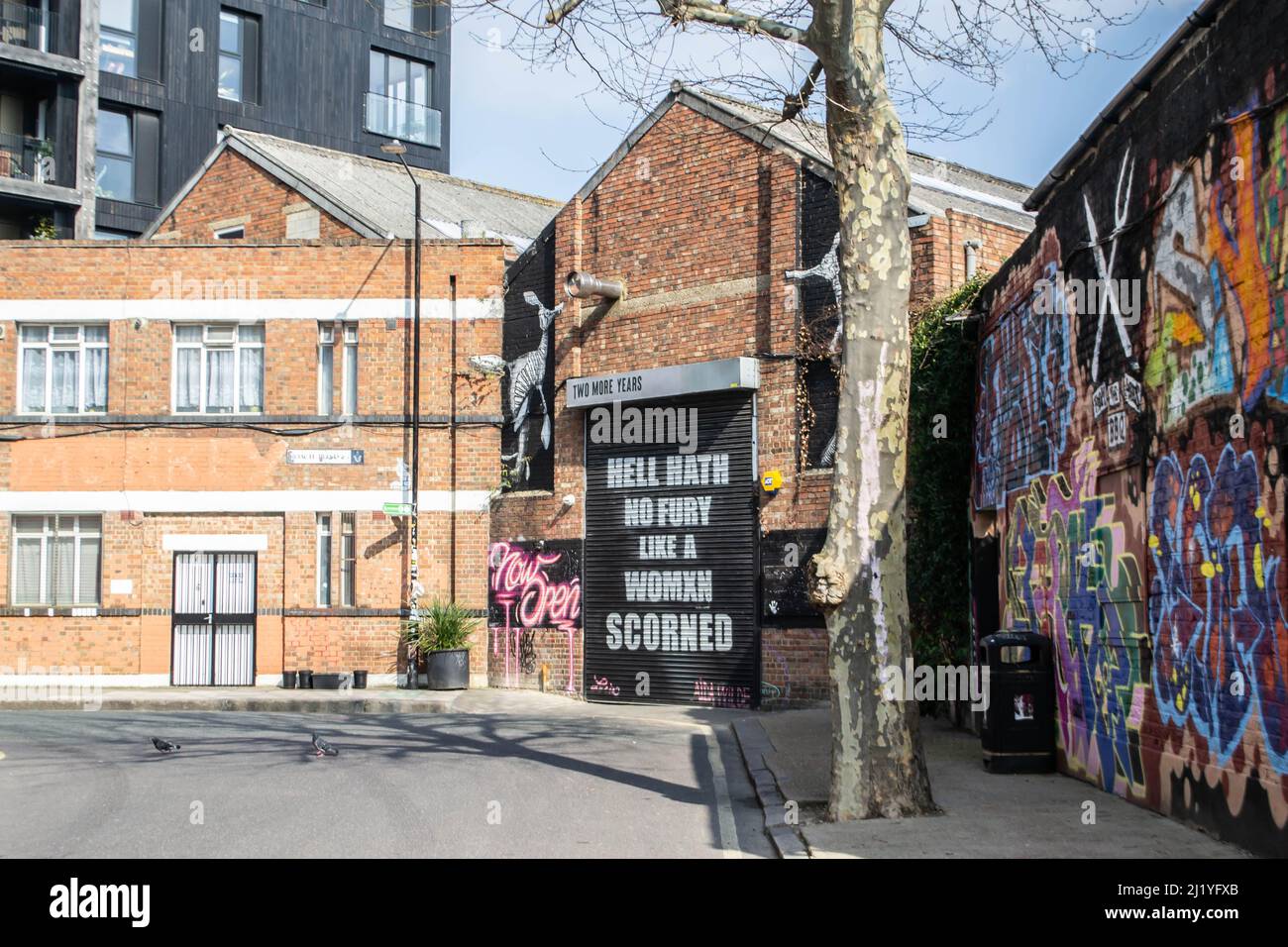 HACKNEY, LONDON, ENGLAND- 23 March 2022: Two More Years bar in Hackney ...