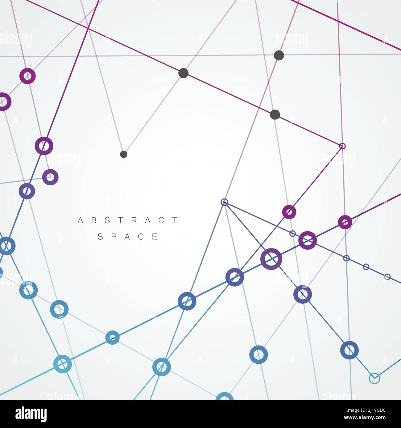 Vector connecting dots and lines, network geometric design with ...